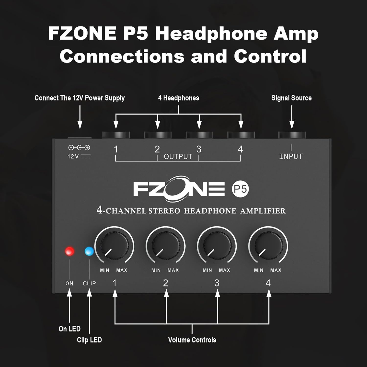 Fzone P5 Kulak İçi Monitor Kulaklık Amfisi (Siyah)